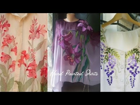 Hand Painted Shirts Designs /Hand Painted Tops Designs - YouTube