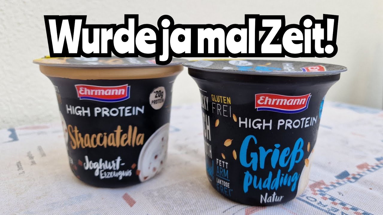 Ehrmann zuletzt: High Protein Grieß Pudding und Joghurt Stracciatella ...