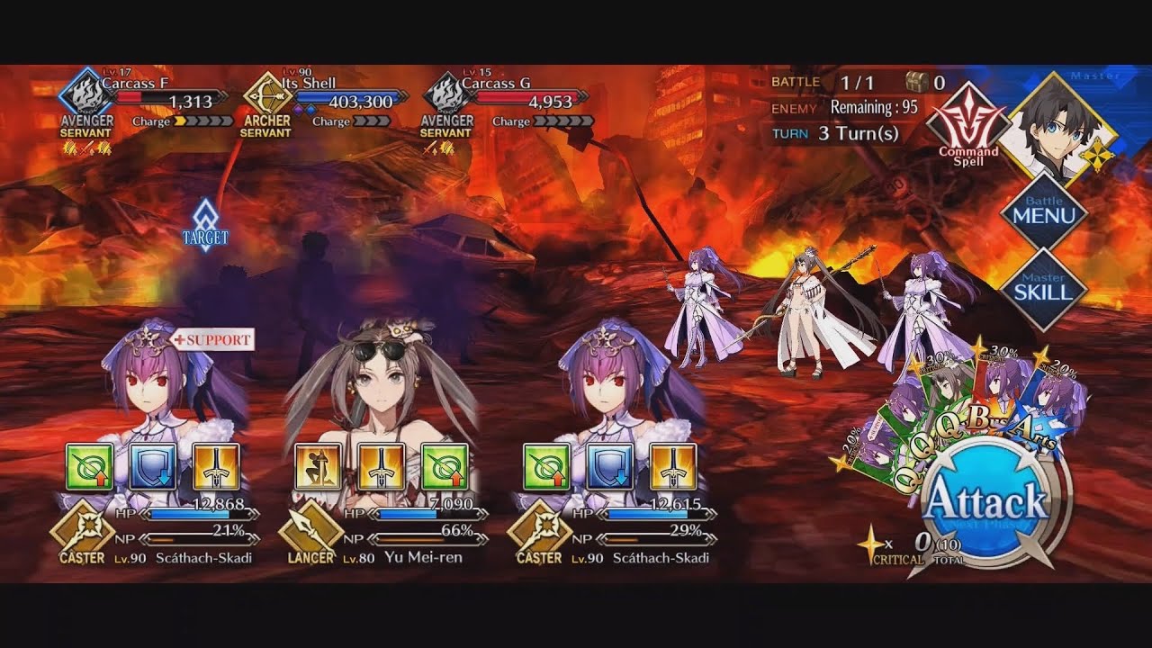 [FGO NA] Angra Mainyu Interlude - Yu Mei Ren (Lancer) 5T Clear - YouTube