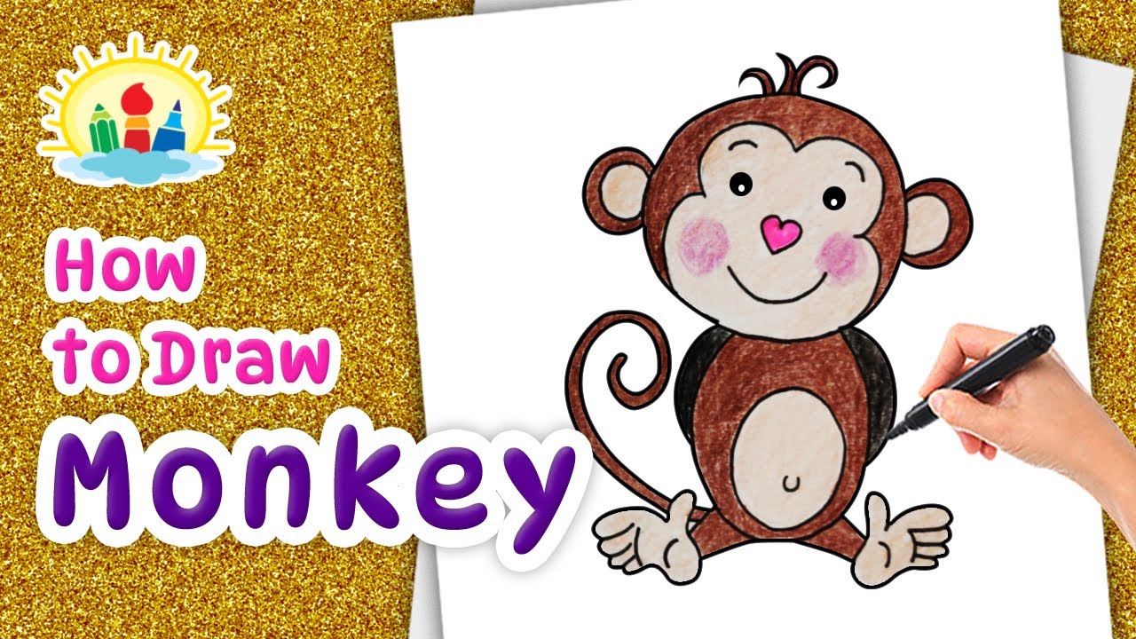 How To Draw monkey | Monkey Drawing | How To Draw a monkey | Monkey ...