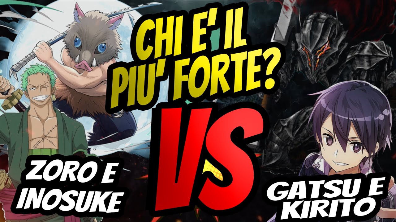 LIVELLI DI COMBATTIMENTO: ZORO e INOSUKE vs GATSU con l'ARMATURA e ...