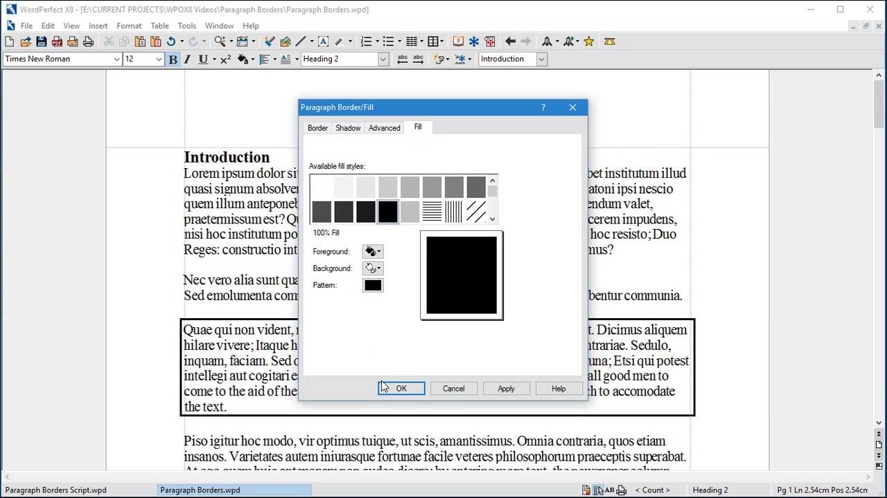 Applying Paragraph Borders And Styles In WordPerfect YouTube applying-paragraph-borders-and-styles-in-wordperfect-youtube