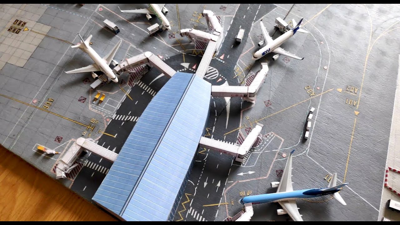 Lifelike 1/500 model airport update (2020) | Built from scratch - YouTube