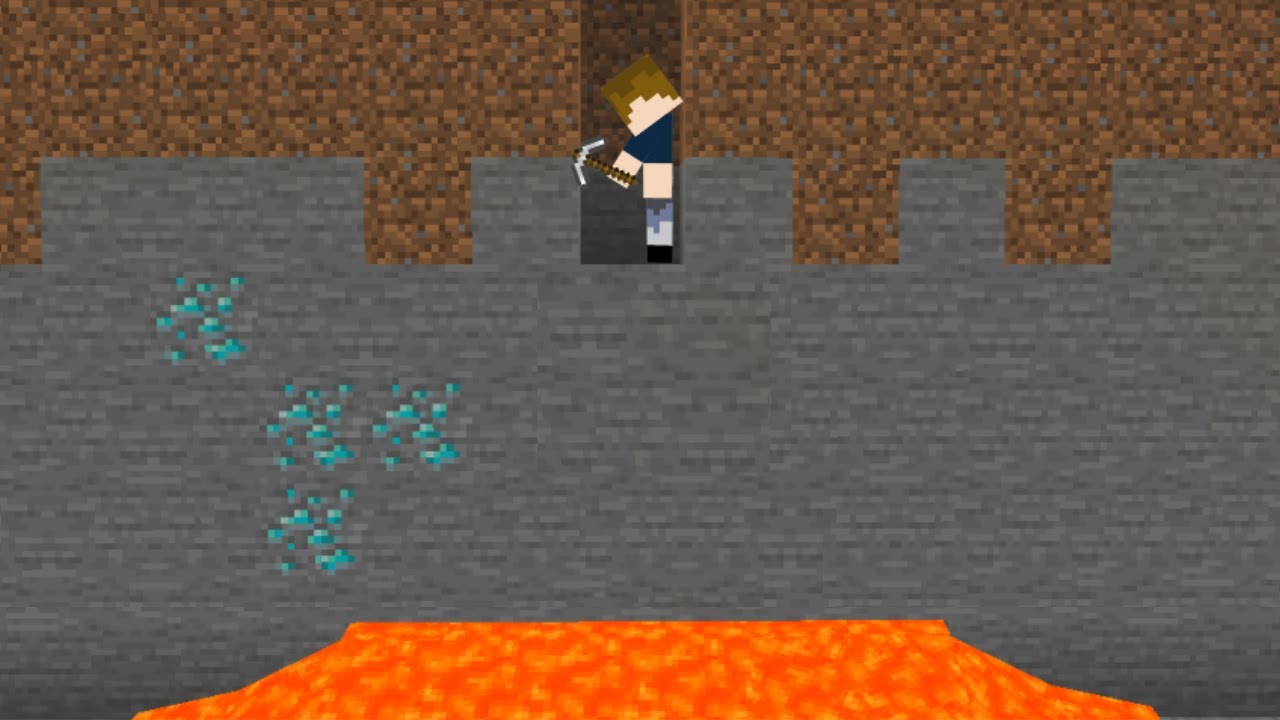 Digging Straight Down in Hardcore Minecraft - YouTube