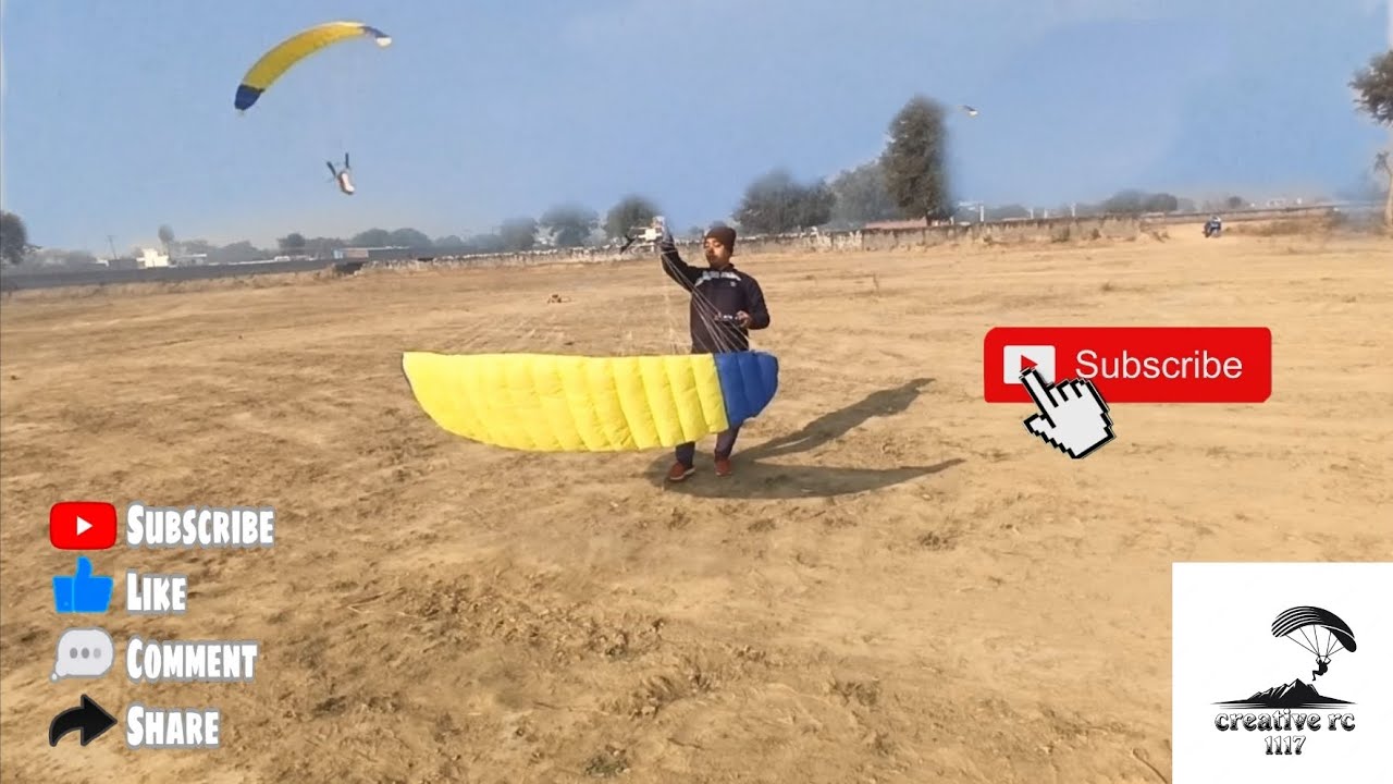 how to fly RC paraglider & paramotor | creative rc 1117 🇮🇳🇮 - YouTube