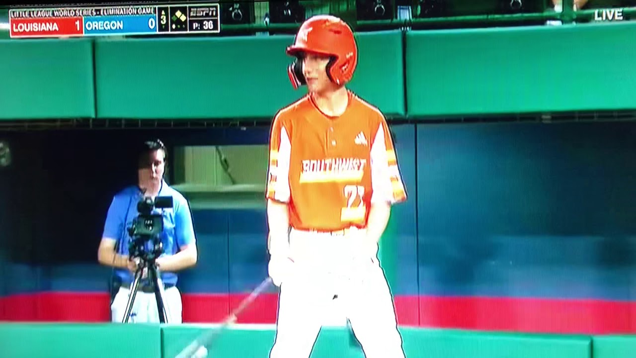 Reece Roussel 2 Run Double - 2019 LLWS - Louisiana vs Oregon - YouTube