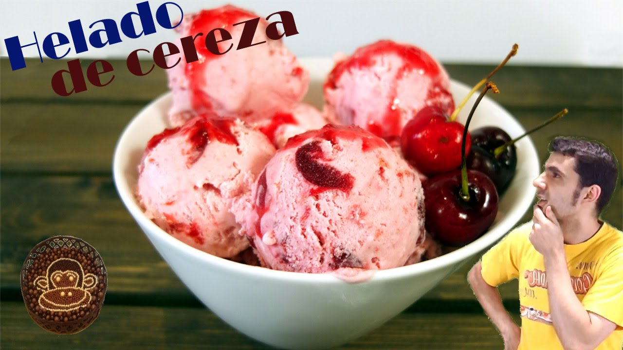 HELADO de CEREZA con solo 3 INGREDIENTES 😍🍒😋 Delicioso y RÁPIDO. Receta ...