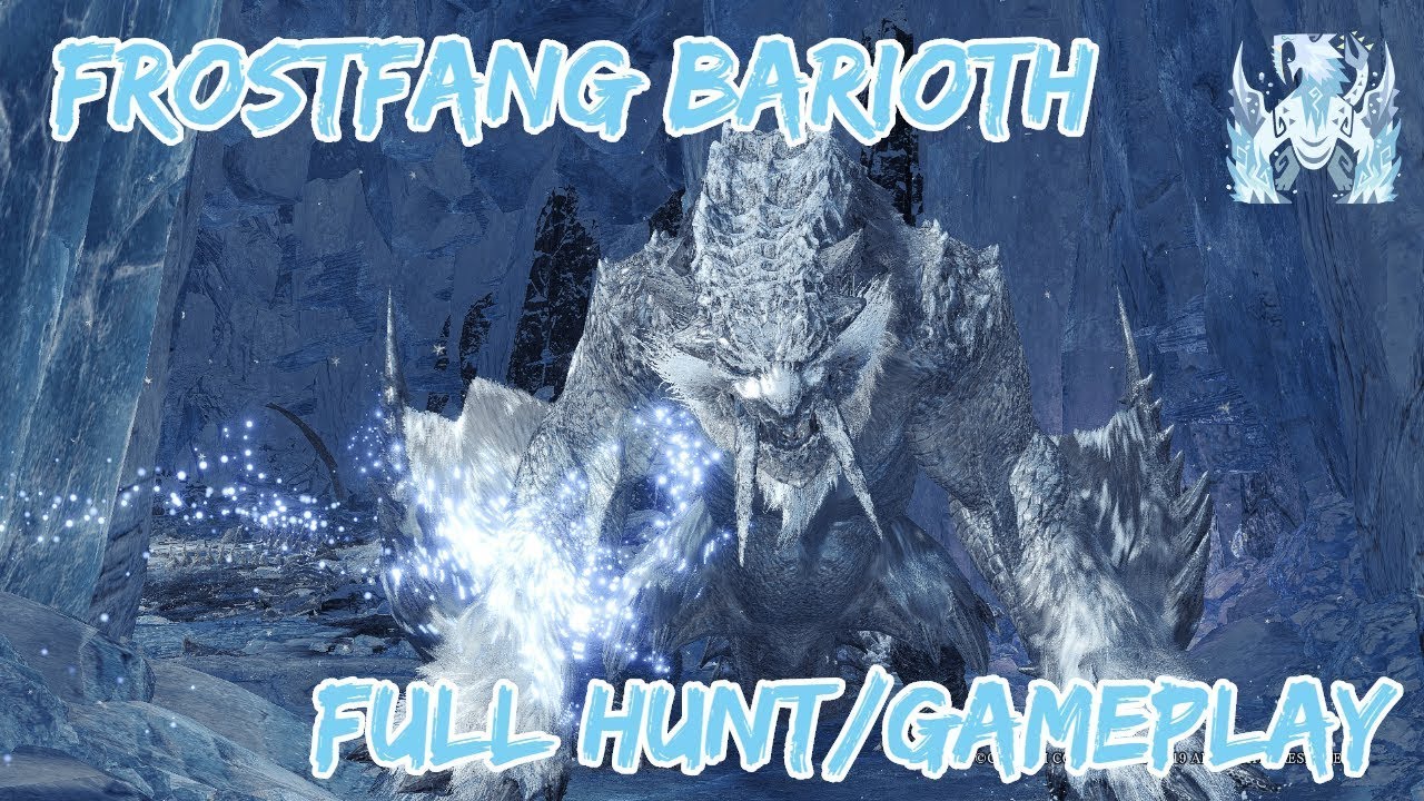 MHW: Iceborne Frostfang Barioth First Encounter (FULL HUNT) - YouTube