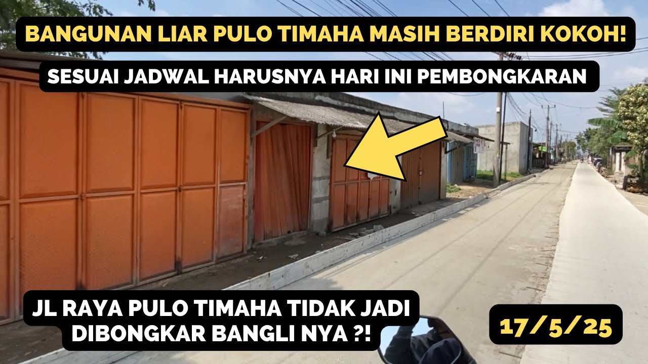 PULO TIMAHA BEKASI HARUSNYA DIBONGKAR SERENTAK HARI INI TAPI SAMPE SAAT ...