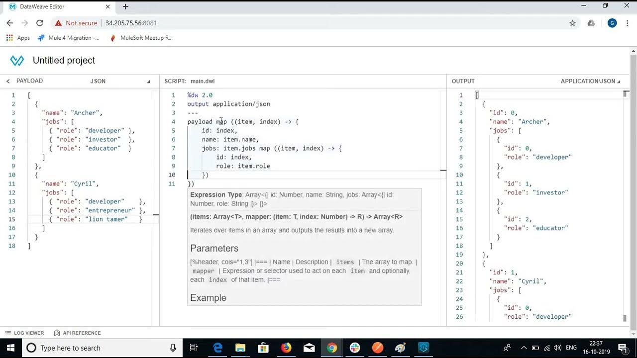 #10 - Map Function in Dataweave @mulesoftvids Practice Example 4 with ...
