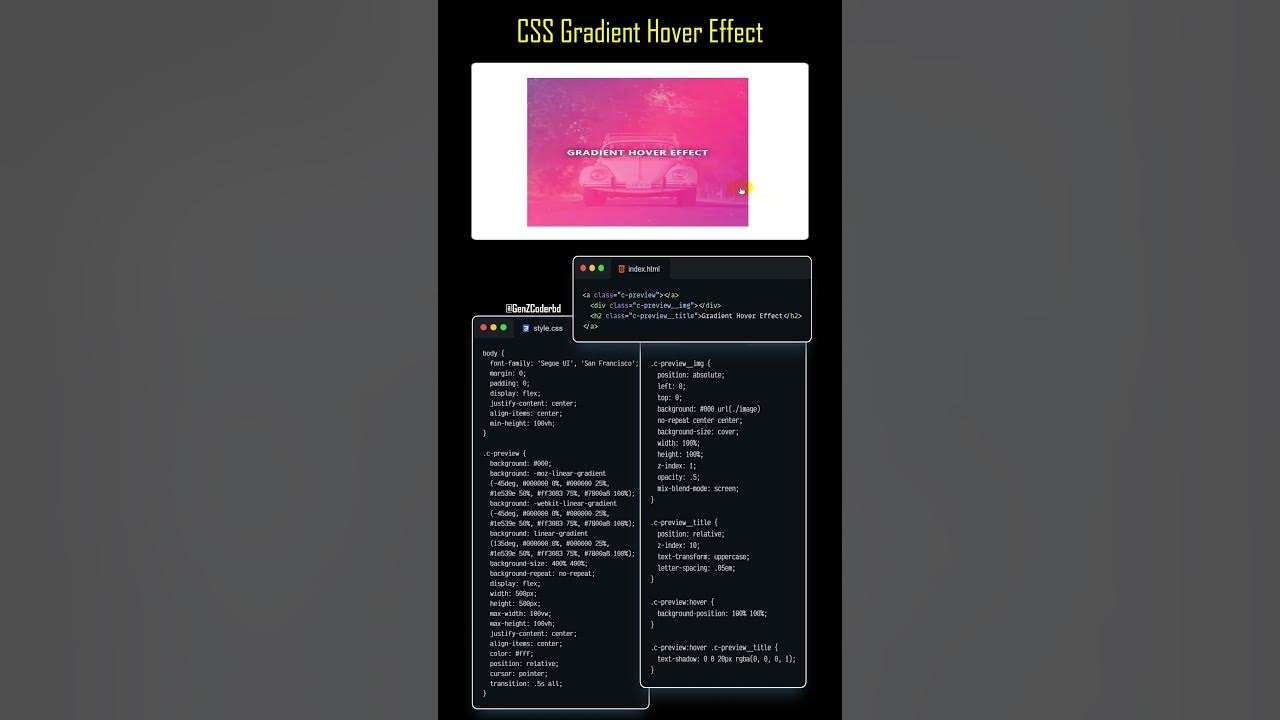 Css Gradient Hover Effect With Html Css Css Html Webdesign Csstricks Coding Youtube