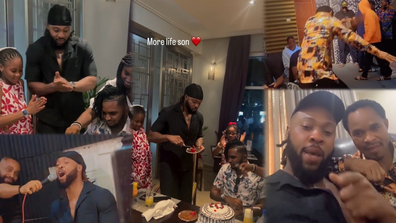 Flavour Celebrate Son Semah Birthday With Daughters And Odumeje In The ...