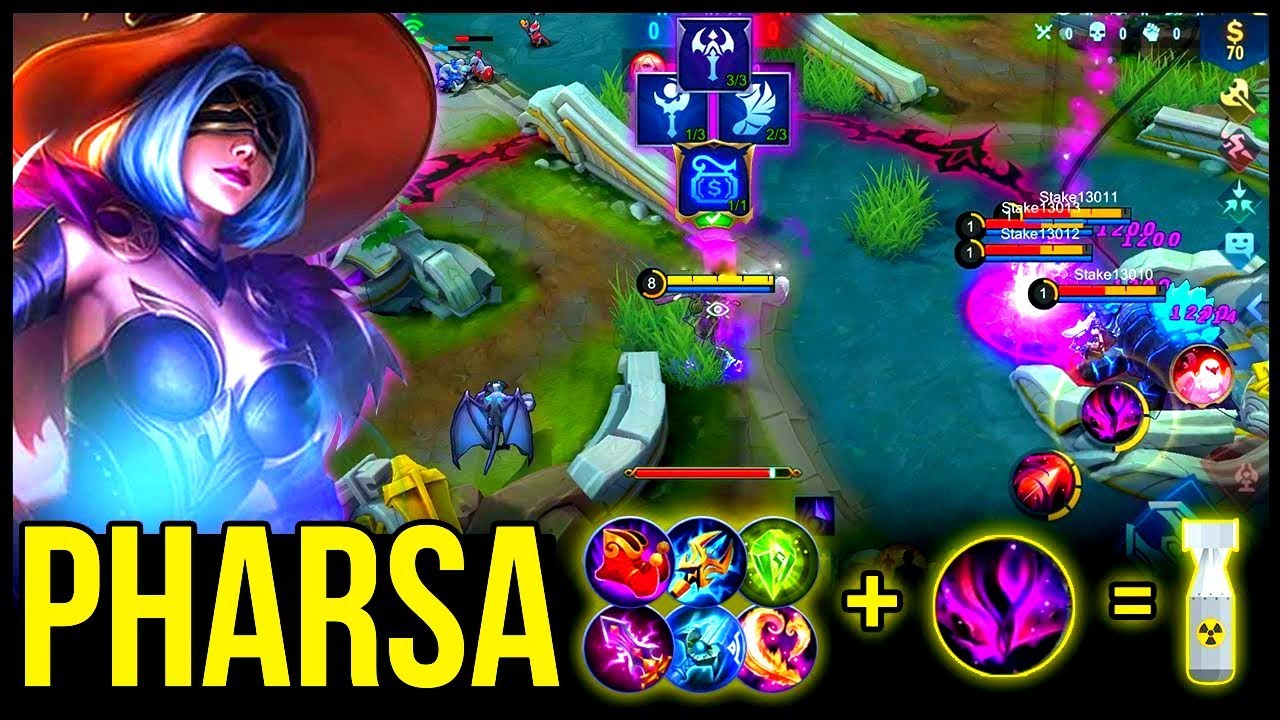 TOP GLOBAL PHARSA GAMEPLAY | MOBILE LEGENDS| TRIPLE KILL|TEAM FIGHT ...