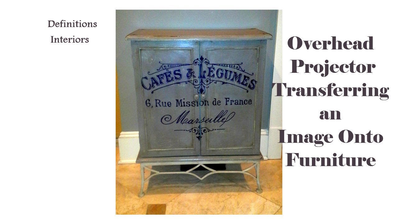 Overhead projector for image transfer on chalk painted furniture - YouTube