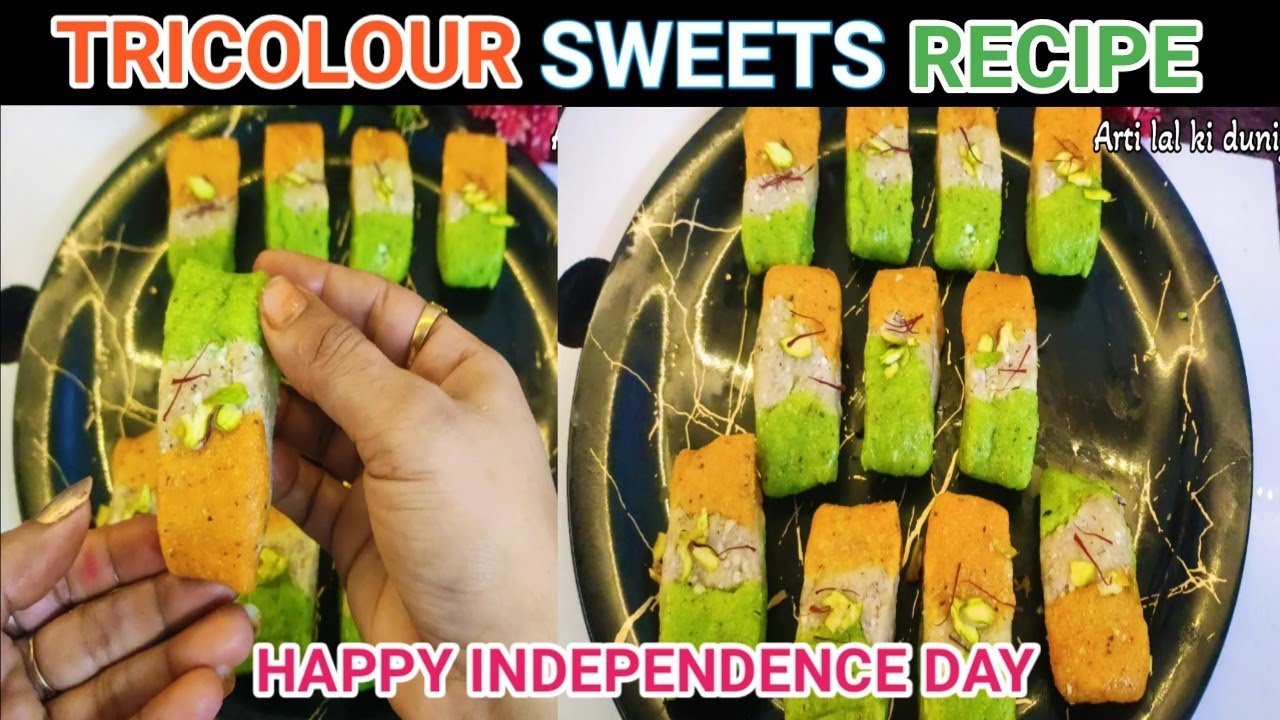 Tricolour sweets recipe|Tiranga special mithai|15 August special mithai ...