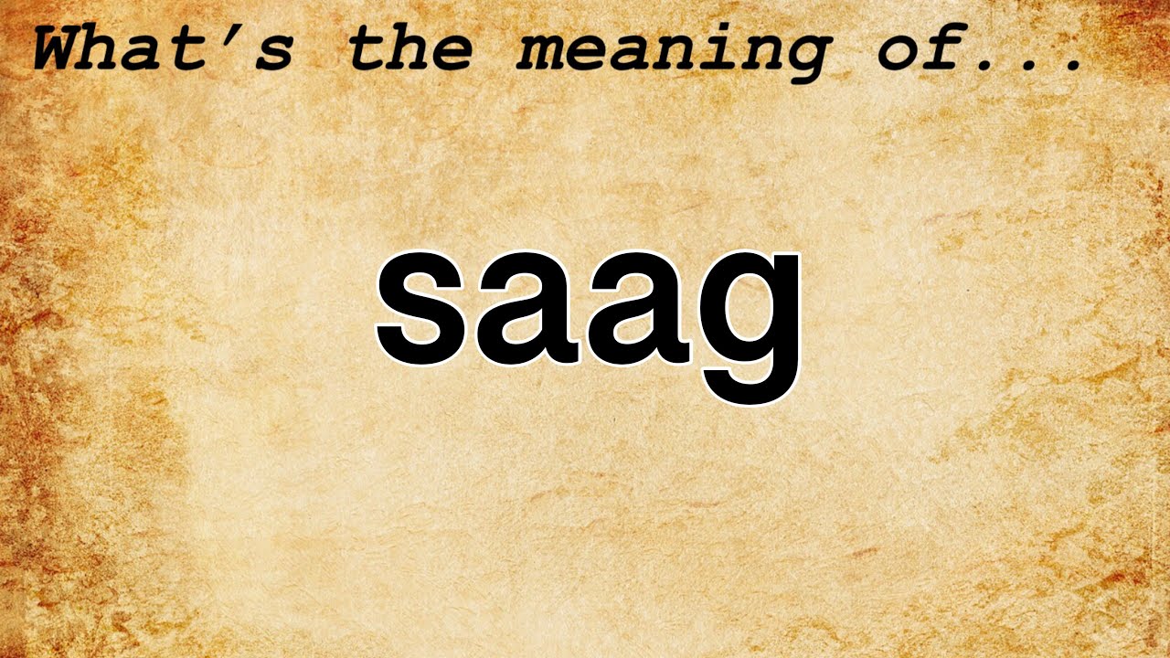 Saag Meaning : Definition of Saag - YouTube