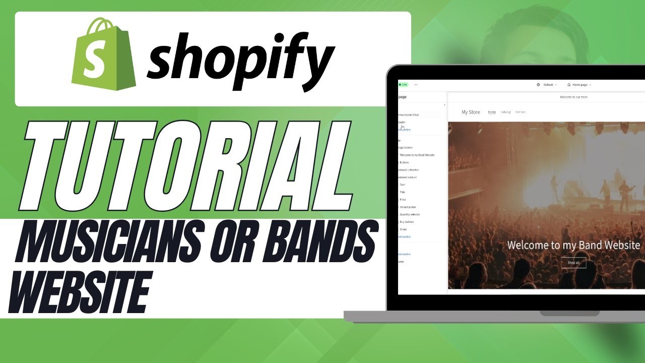 How to Create a Musicians or Bands Website on Shopify - YouTube