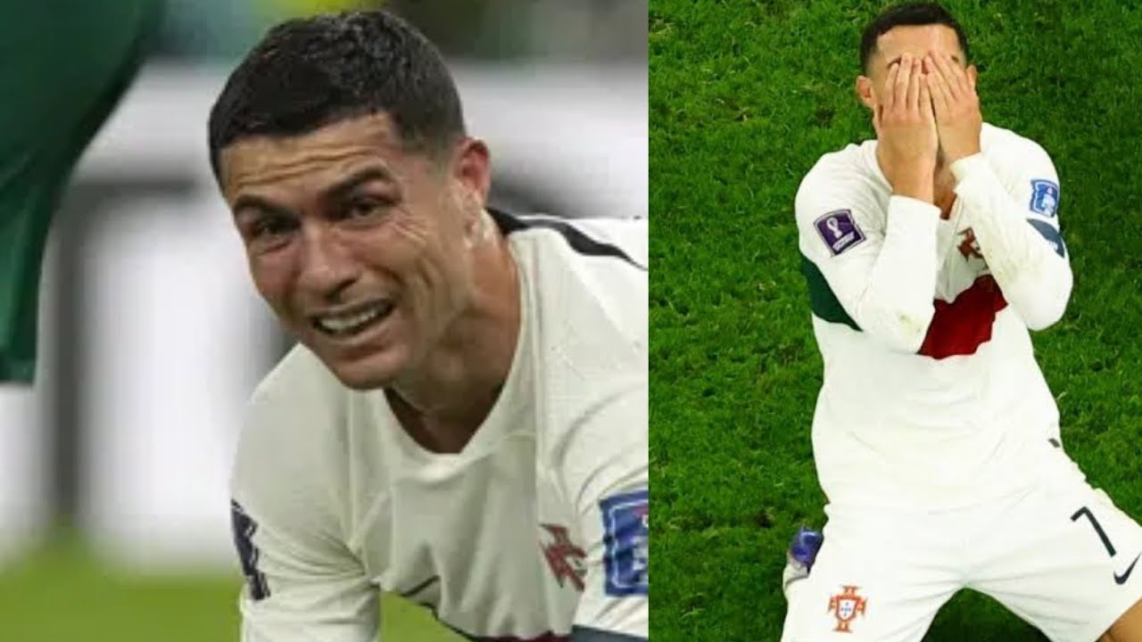 HreatbreakforRonaldo,ronaldo crying as Portugal 🇵🇹 lostto Morroco//pepe ...