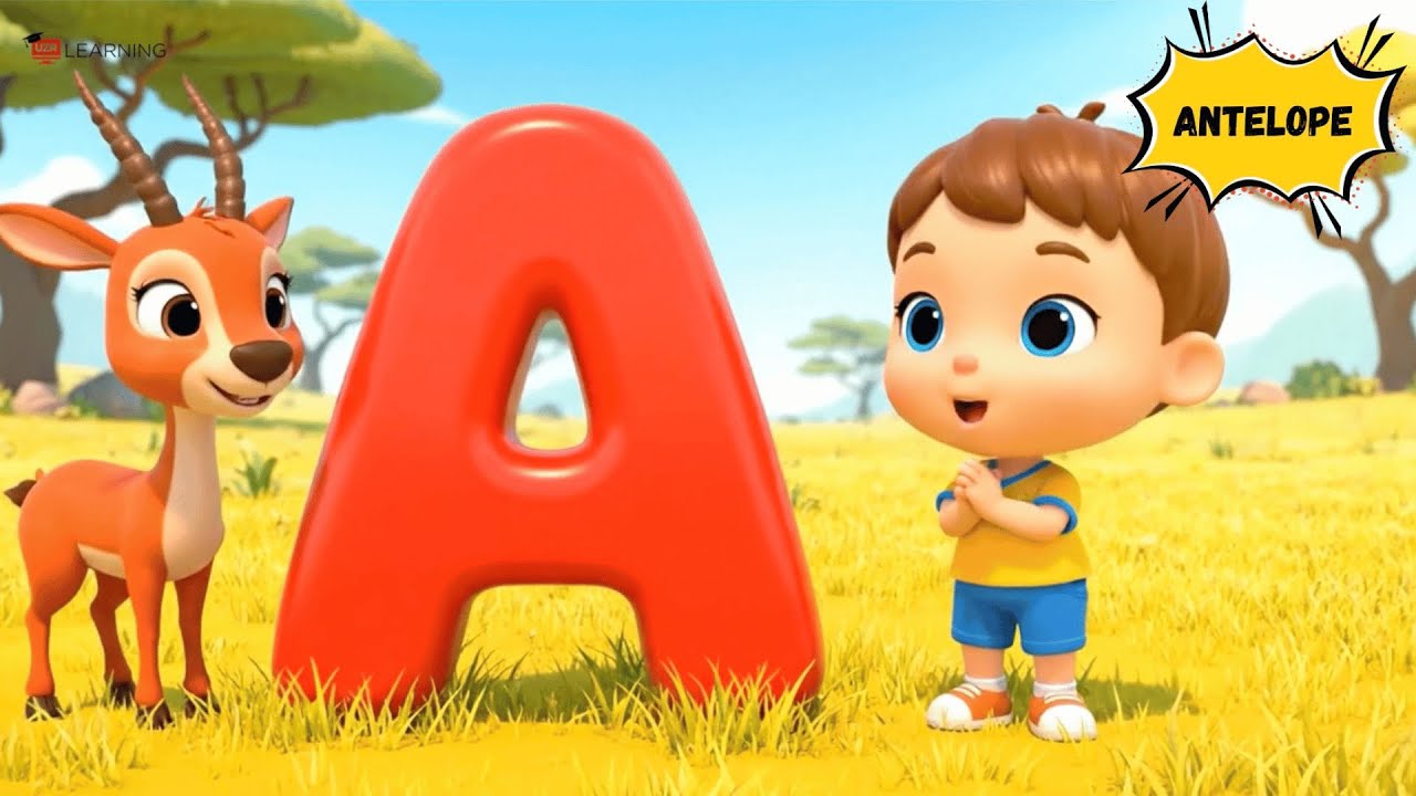ABC Safari Animals Song 🌈🦒 Learn Letters, Colors & Animal Sounds #abcd ...