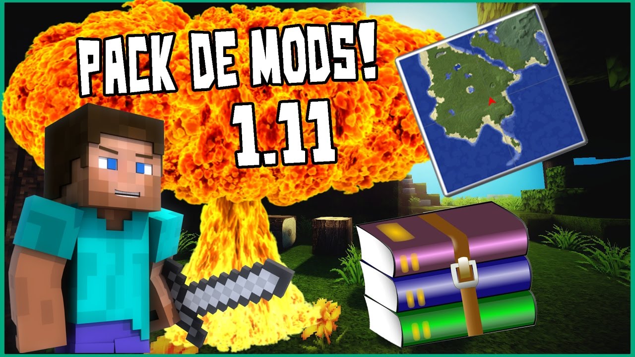 PACK DE 20 MODS PARA MINECRAFT 1.11-1.11.2 SIN LAG! MODPACK#1 - YouTube