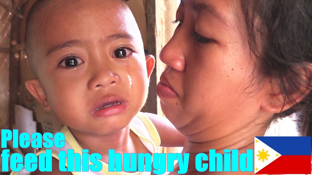 Please Someone Feed this Hungry Filipino Child. Giving Help to a Poor ...