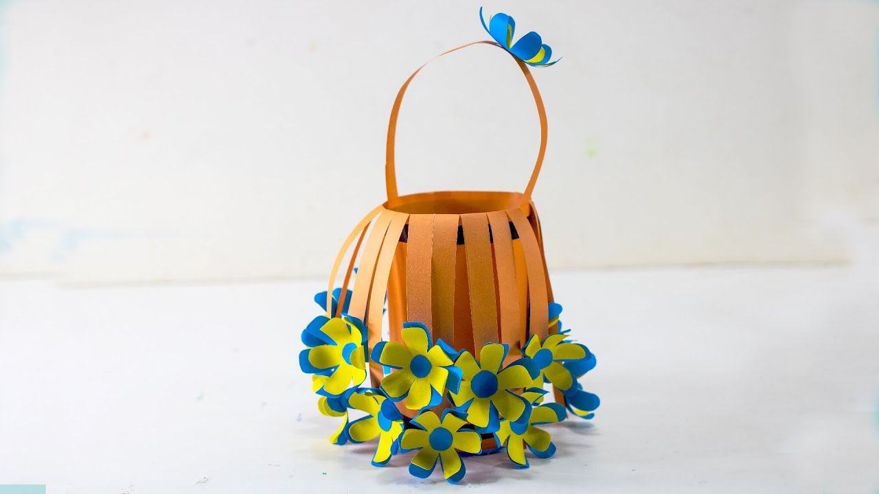 How to Make Beautiful Flower Bouquet With color Paper | Handcraft | DIY ...