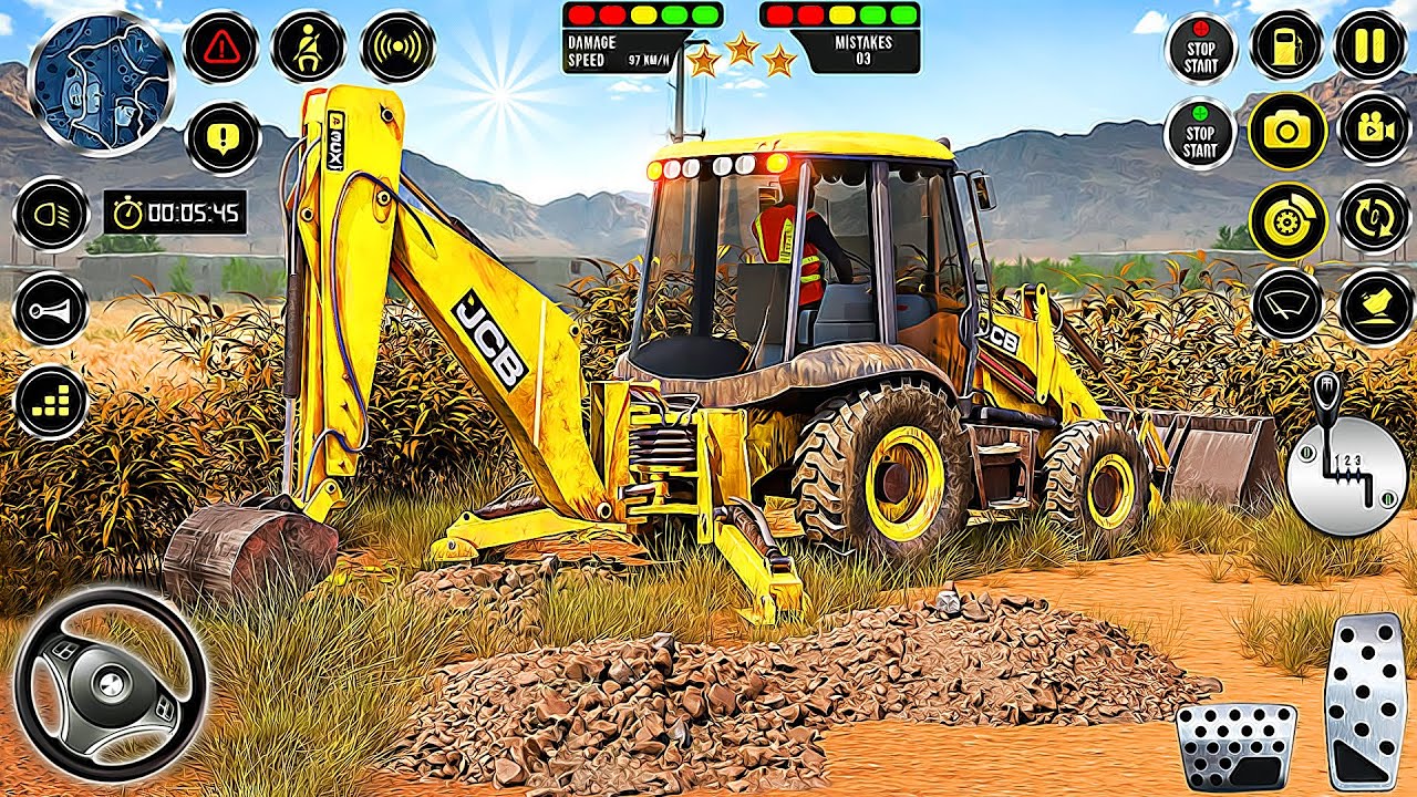 JCB Excavator Construction Simulator 3D - Tunnel Builder Game | Android Gameplay - YouTube