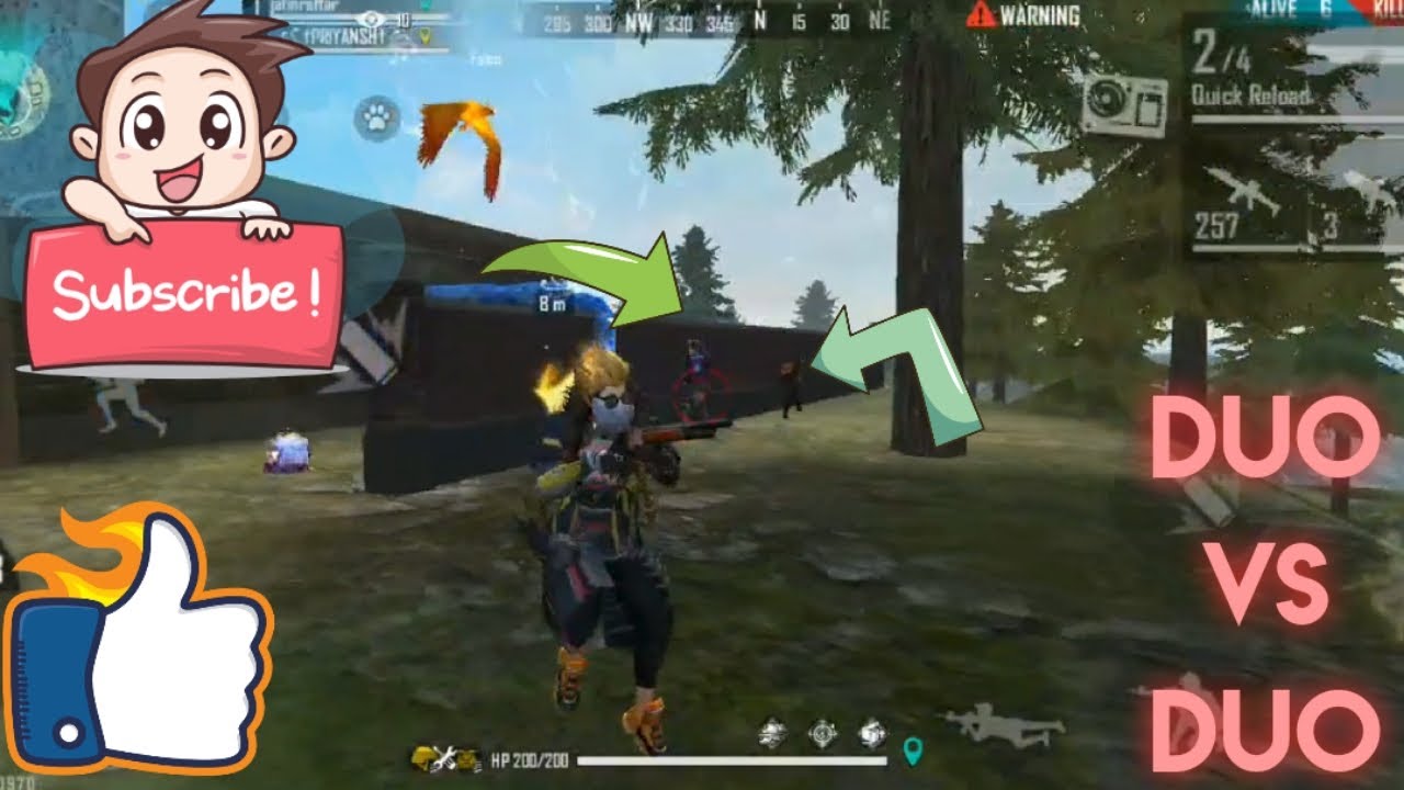 First Duo vs Duo Gameplay by Raftaar Gaming In Garena Free Fire - YouTube
