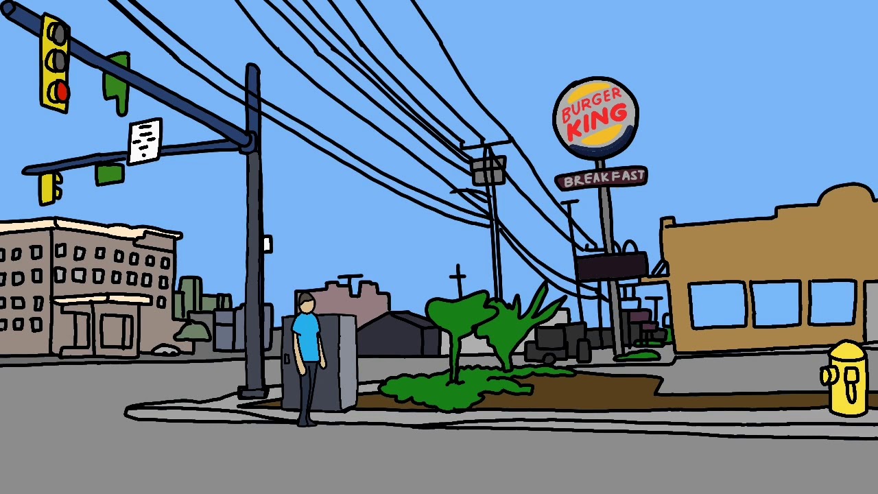 I walk to Burger King Animated - YouTube