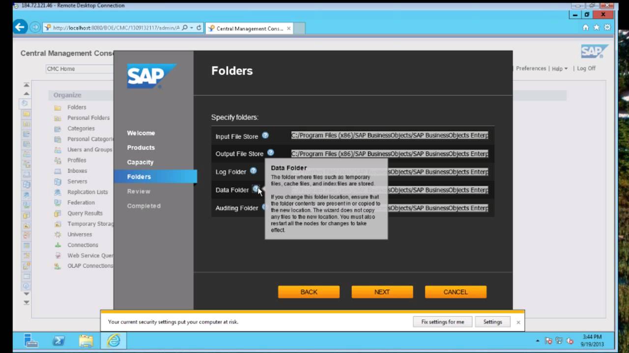 CMC - SAP BusinessObjects 4.1 (Upgrade) - YouTube