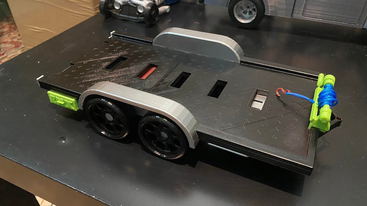 3D Printed Trailer With Working Winch - YouTube