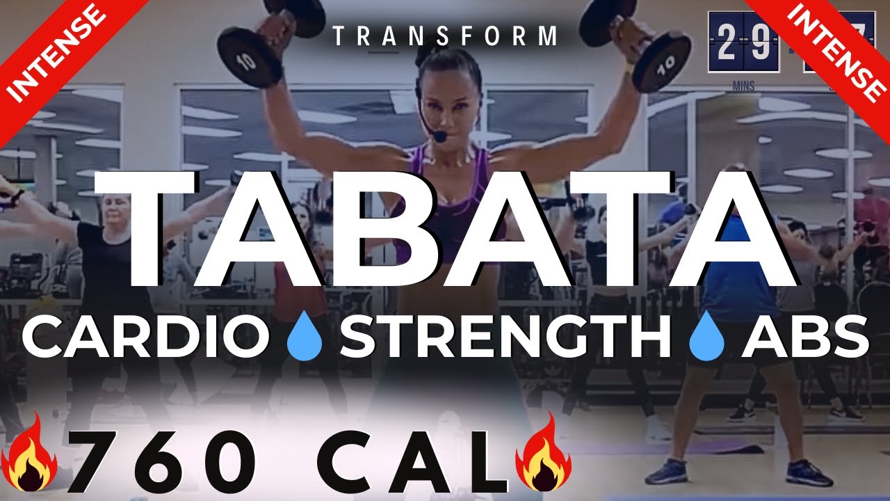 60-MIN KILLER TABATA WORKOUT + ABS / Total Body Workout, Fast Weight ...
