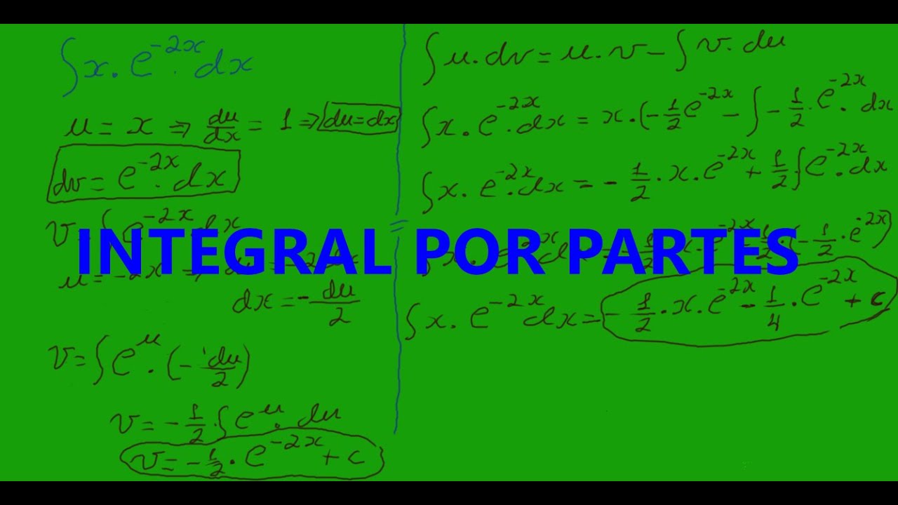 COMO RESOLVER INTEGRAL POR PARTES - YouTube