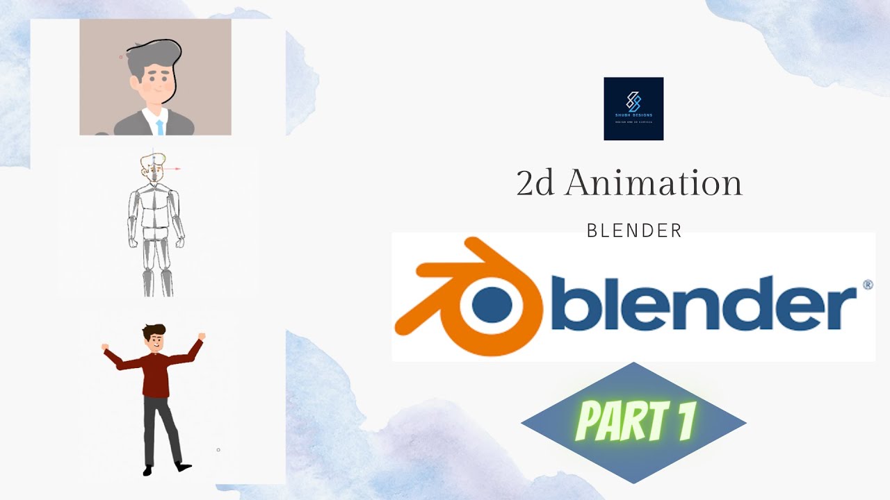 2D Animation in Blender Part 1 Drawing 2d character with bones - YouTube