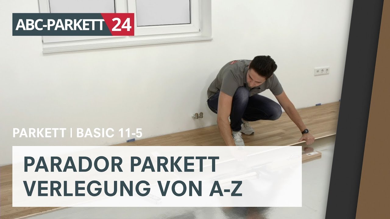 PARADOR Parkett Basic 11-5 richtig verlegen - YouTube