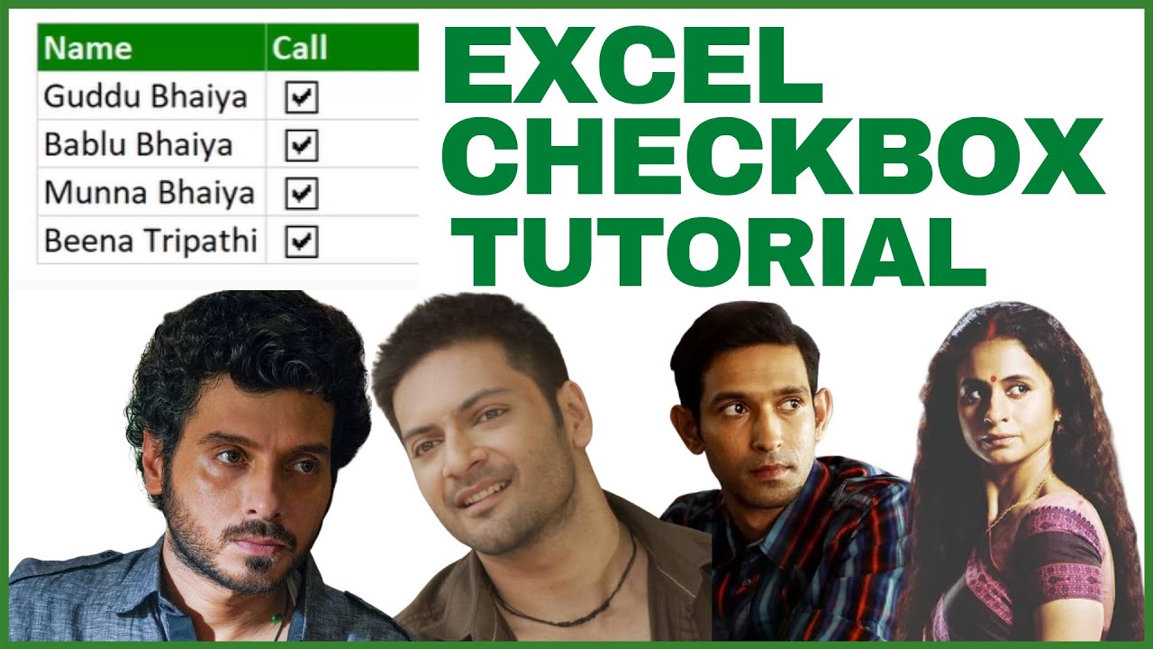 How To Insert Checkbox In Ms Excel In 5 Minutes 2021 Excel Checkbox Tutorial Neeraj Arora 7203