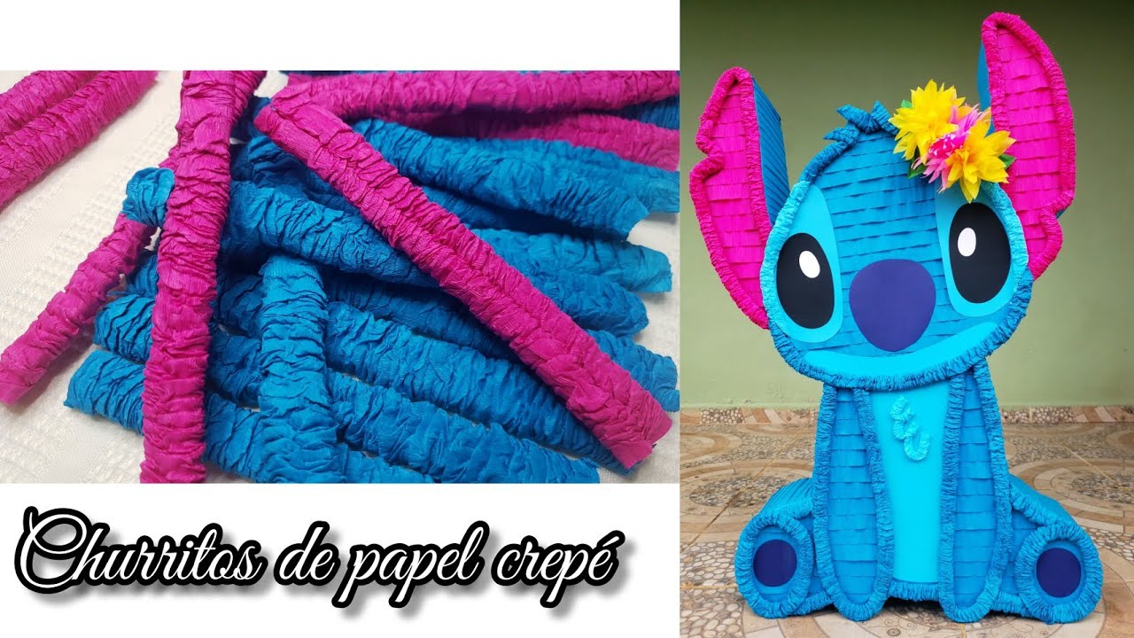 Cómo hacer churritos de papel crepé para piñatas | Creaciones Mágicas ...