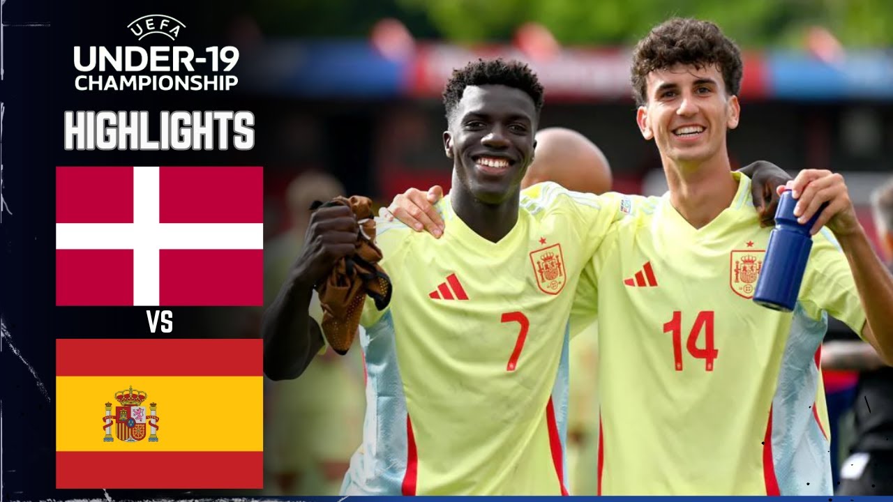 Denmark vs Spain | U19 Euro Championship Highlights | July 16, 2024 ...
