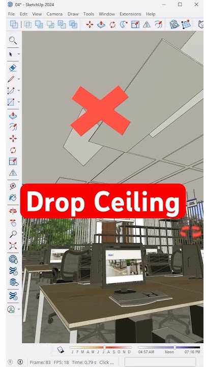 How to Use the Ceiling Grid Plugin in SketchUp to Create a Drop Ceiling - YouTube
