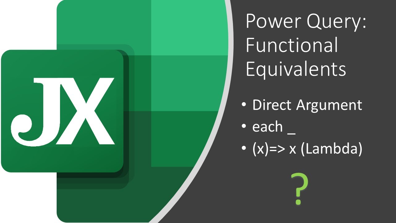 Functional Equivalents in Power Query (Direct Argument vs. each _ vs ...