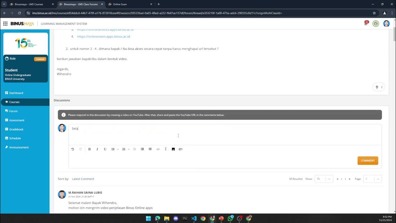 Cara Posting Video Youtube di Forum LMS Bion - YouTube