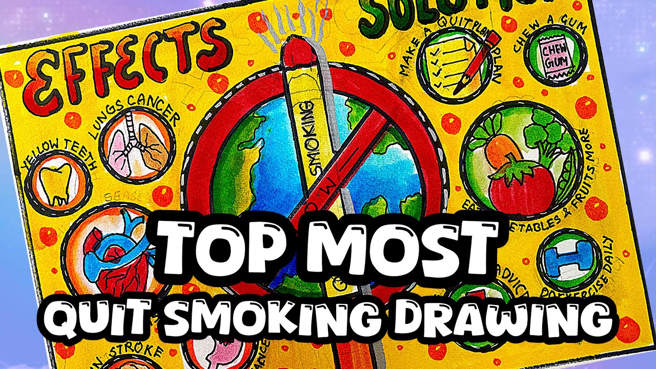No tobacco day poster drawing / No smoking easy chart project idea ...