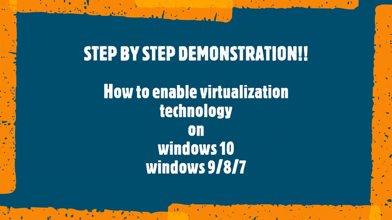 HOW TO ENABLE VIRTULIZATION TECHNOLOGY IN Windows 10, HP laptop - YouTube