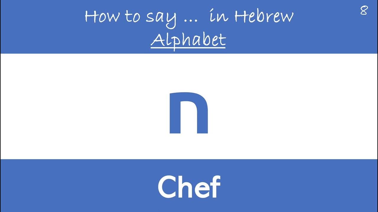08-How to say Alphabet "Chet" in Hebrew | ח - YouTube