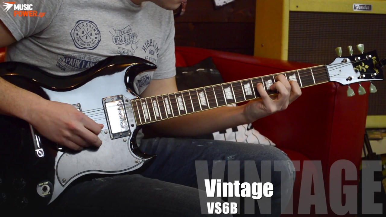 Vintage VS6B Electric Guitar Demo - YouTube
