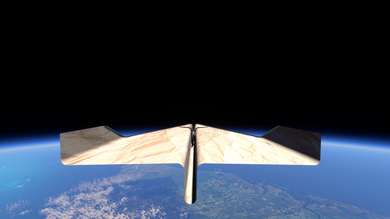 Paper plane drop from space - YouTube