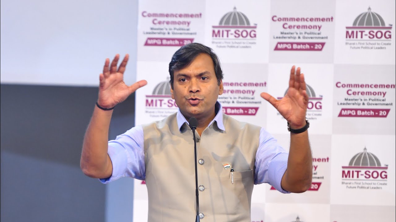 Shri Rahul V Karad Sir at the 20th Commencement Ceremony of MIT School ...