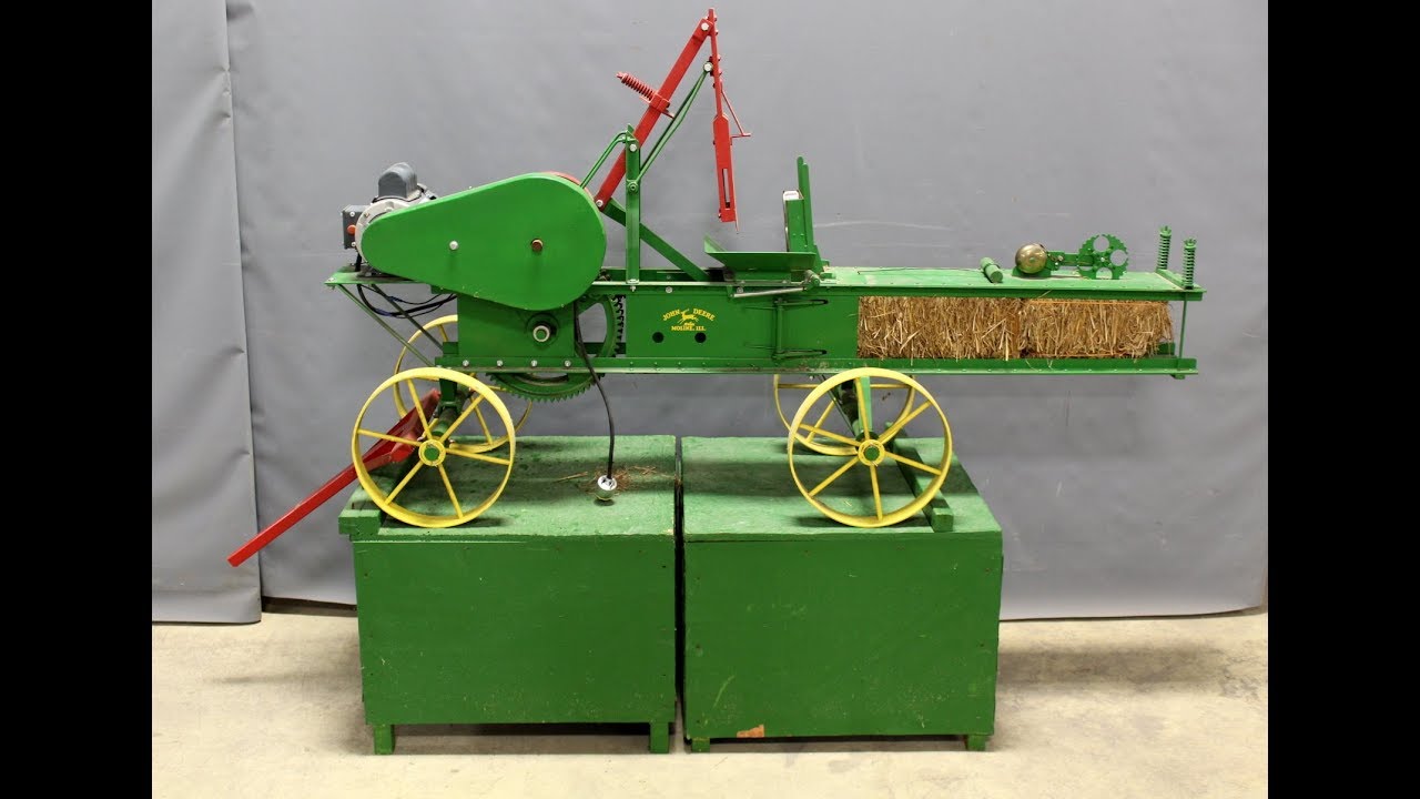 John Deere Mini Hay Press Online at Tays Realty & Auction, LLC - YouTube