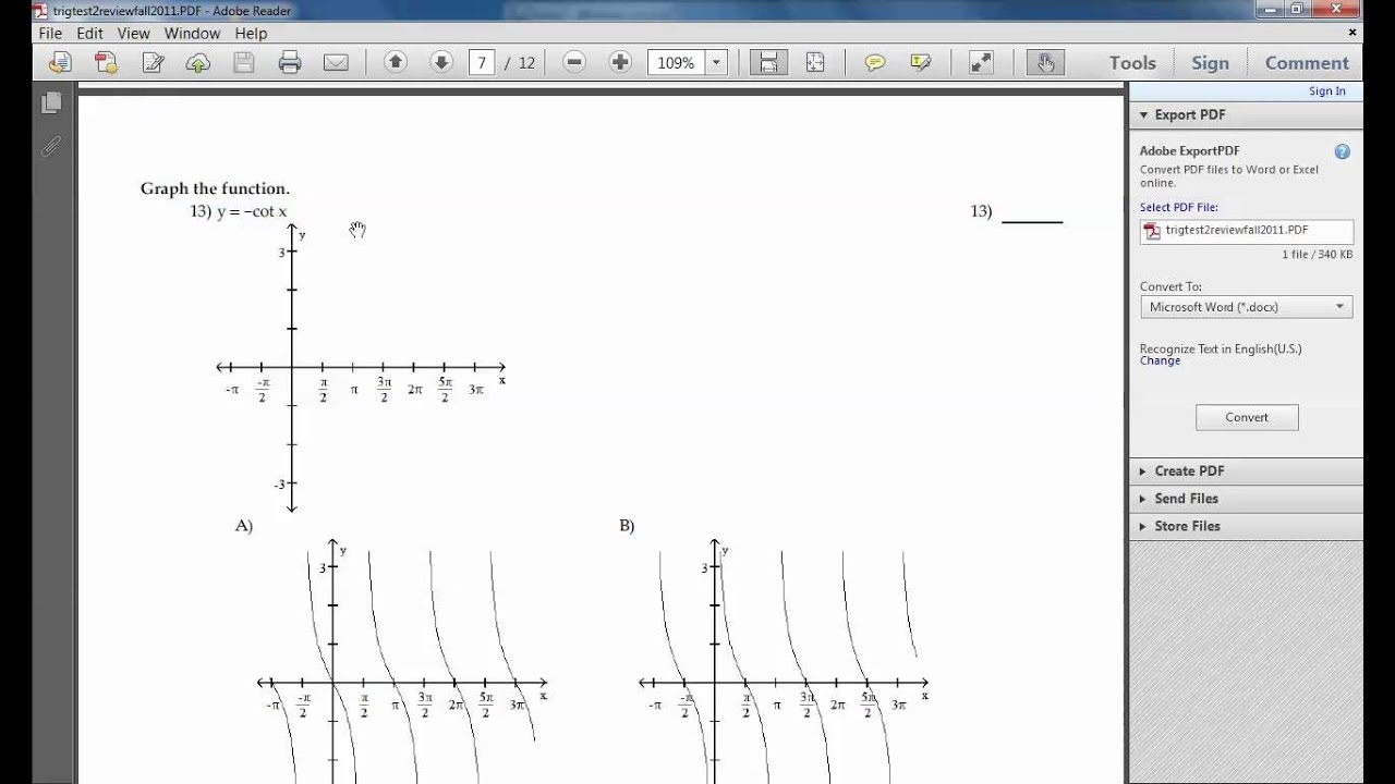 Trigonometry Test 2 Review Part 1 - YouTube