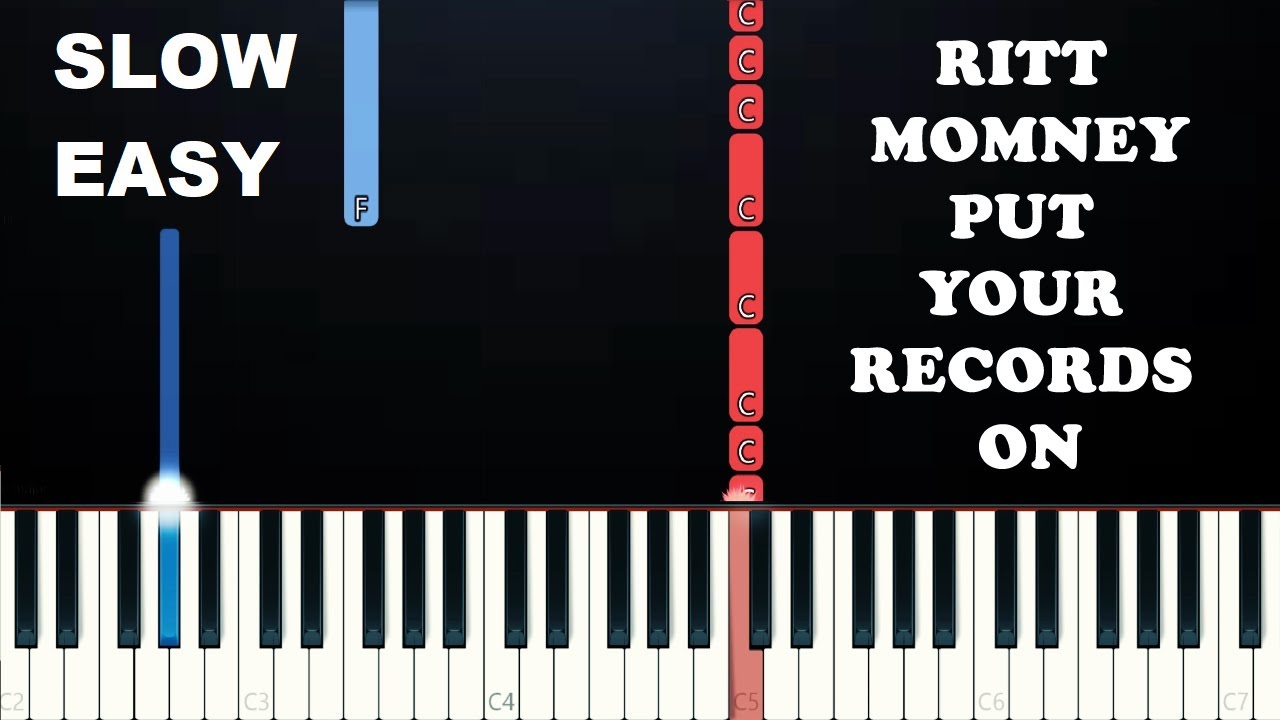 Ritt Momney - Put Your Records On (SLOW EASY PIANO TUTORIAL) - YouTube